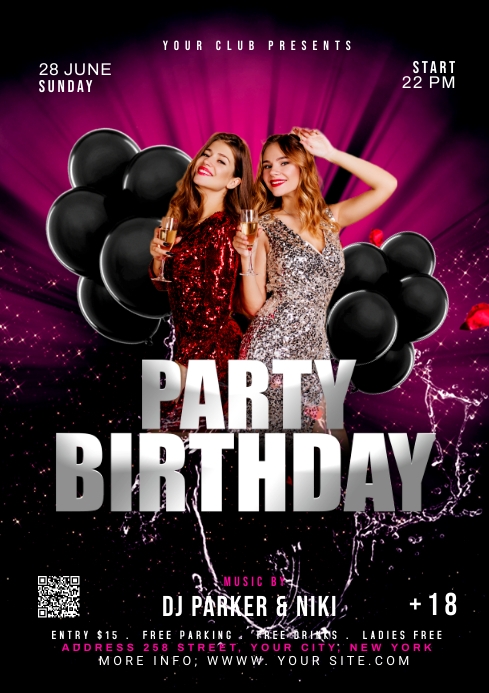 BIRTHDAY PARTY Template | PosterMyWall