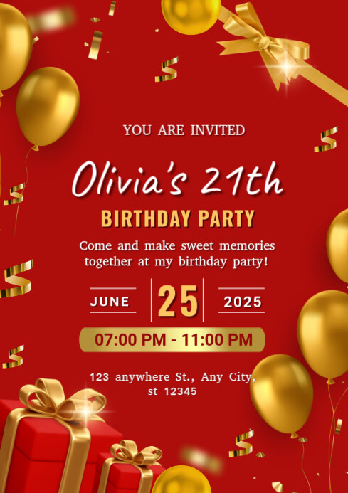 Birthday party Template | PosterMyWall
