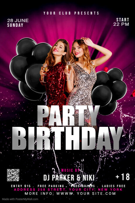 BIRTHDAY PARTY Template | PosterMyWall