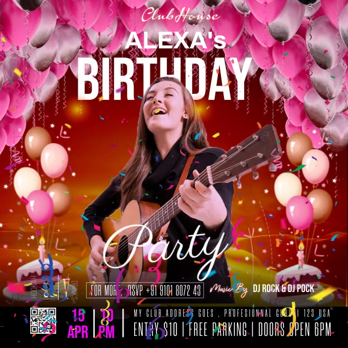 Copy of birthday party | PosterMyWall