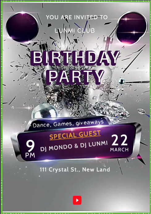 Birthday Party Template | PosterMyWall