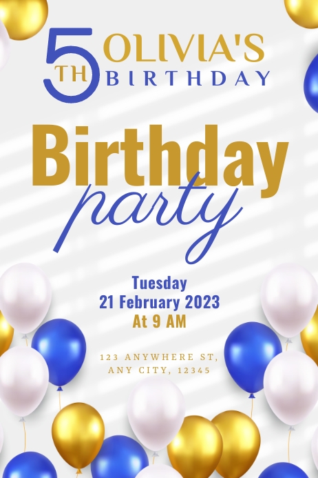 BIRTHDAY PARTY Template | PosterMyWall