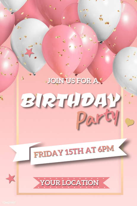 Birthday party Template | PosterMyWall
