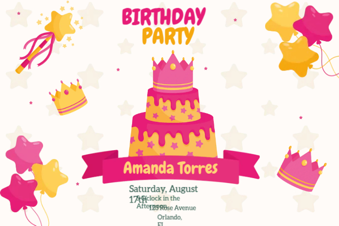 Birthday Party Template | PosterMyWall