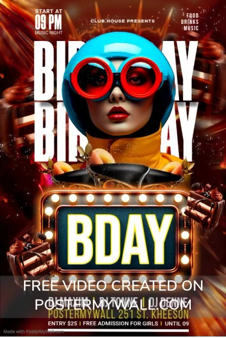 BIRTHDAY PARTY Template | PosterMyWall