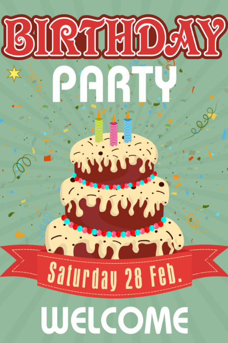 Birthday Party Template | PosterMyWall