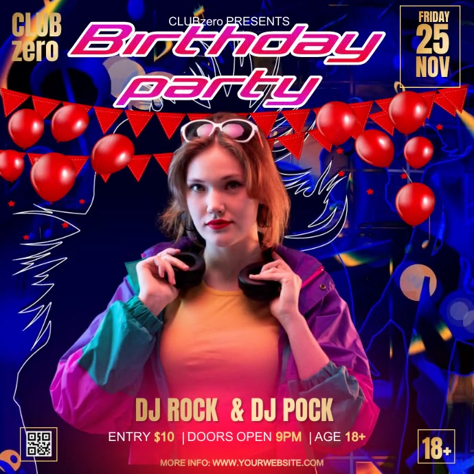 birthday party Template | PosterMyWall