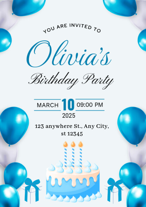 Birthday party Template | PosterMyWall