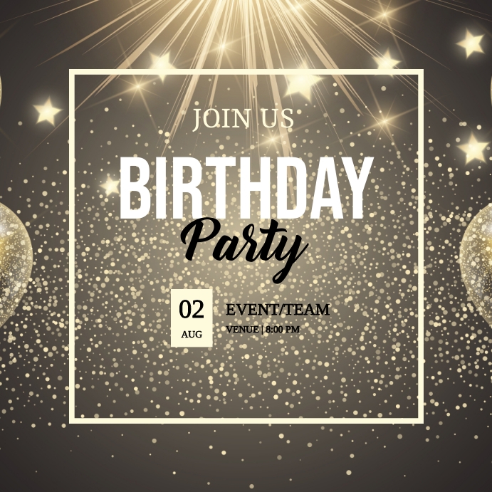 BIRTHDAY PARTY Template | PosterMyWall