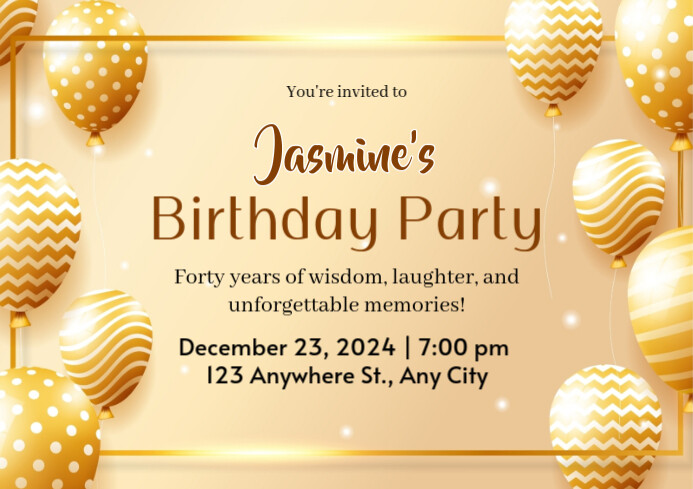 Birthday Party Template | PosterMyWall