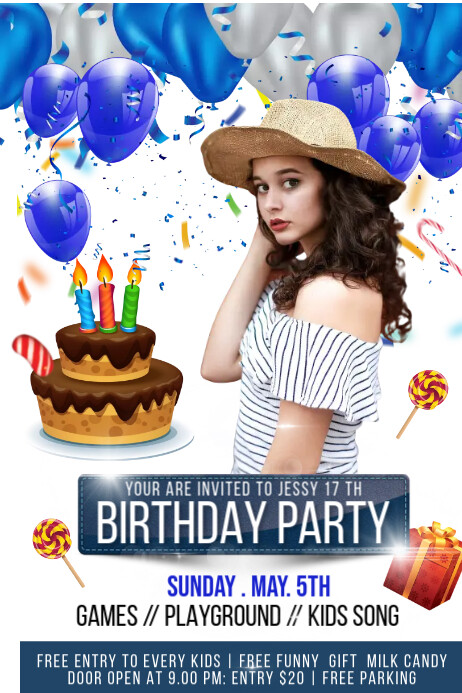 birthday party Template | PosterMyWall