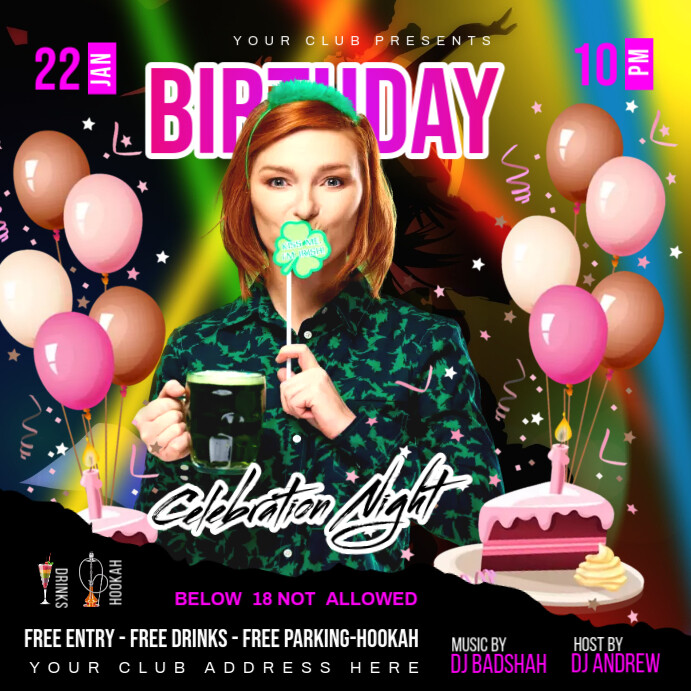 birthday party Template | PosterMyWall