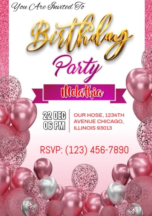 Birthday Party Template | PosterMyWall