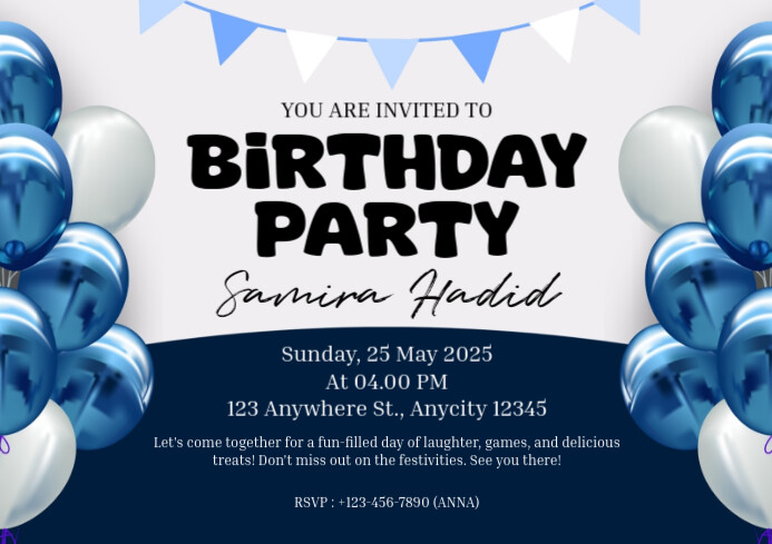 Birthday Party Template | PosterMyWall