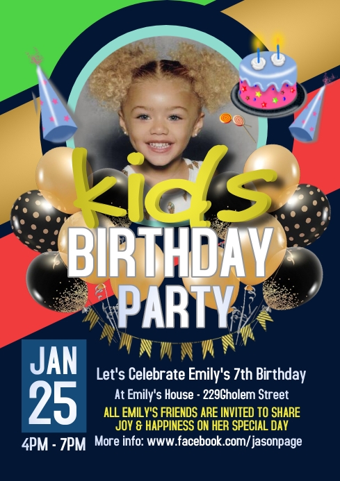 Birthday party Template | PosterMyWall