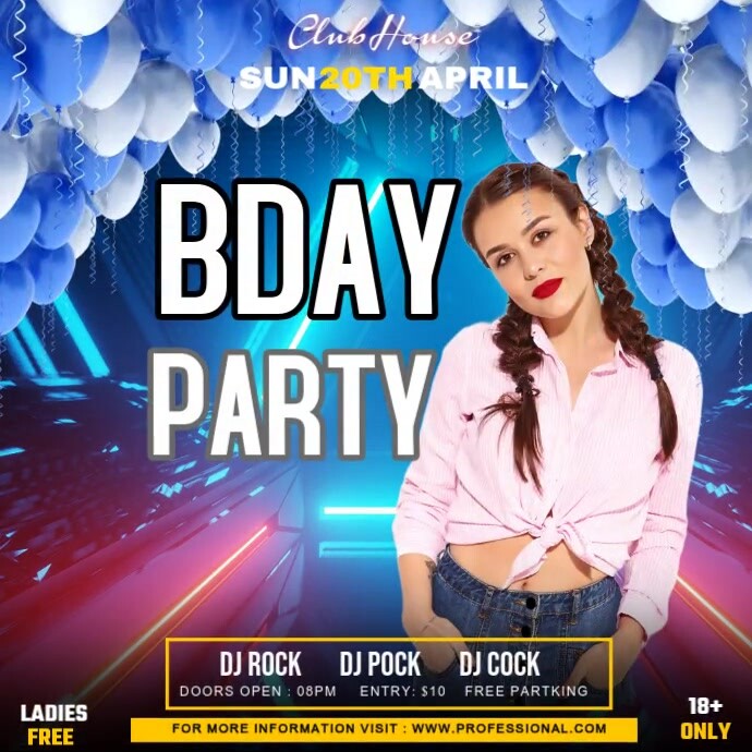 birthday party Template | PosterMyWall