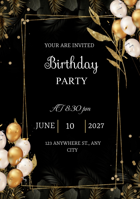 Birthday party Template | PosterMyWall