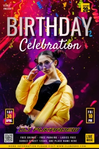 Birthday Party Poster Template Postermywall