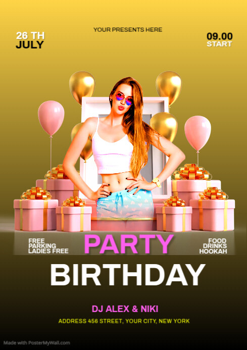 BIRTHDAY PARTY Template | PosterMyWall