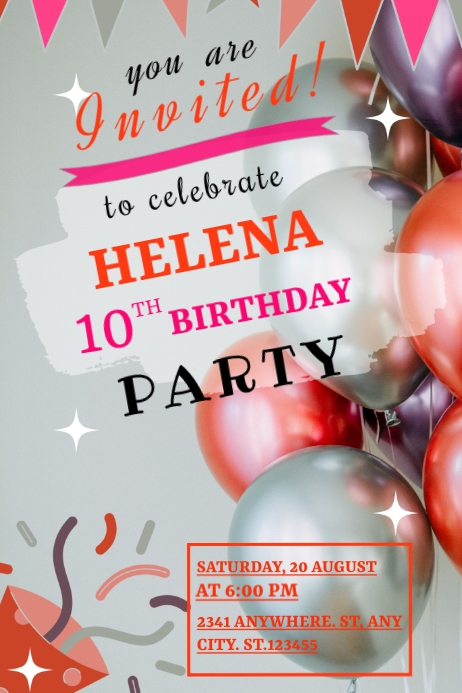 BIRTHDAY PARTY Template | PosterMyWall