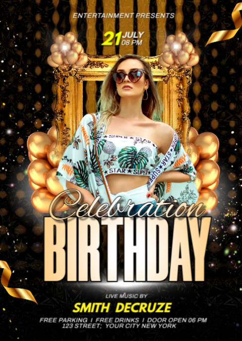 BIRTHDAY PARTY Template | PosterMyWall