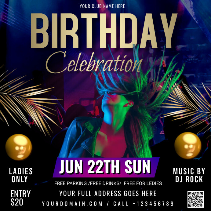 birthday party Template | PosterMyWall