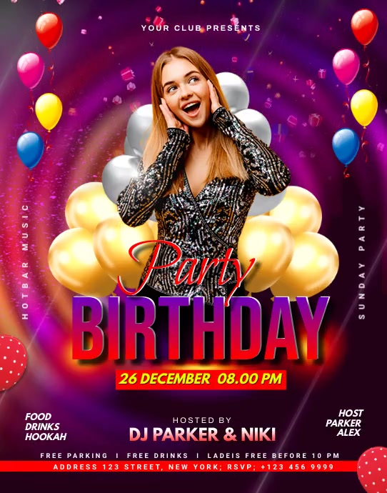 BIRTHDAY PARTY Template | PosterMyWall