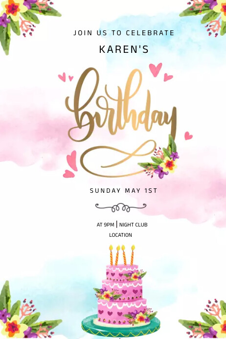 Birthday Party Template | PosterMyWall