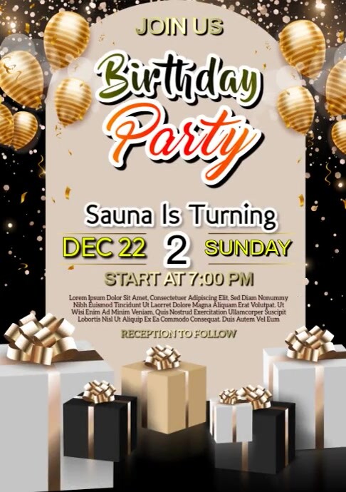 Birthday Party Template | PosterMyWall