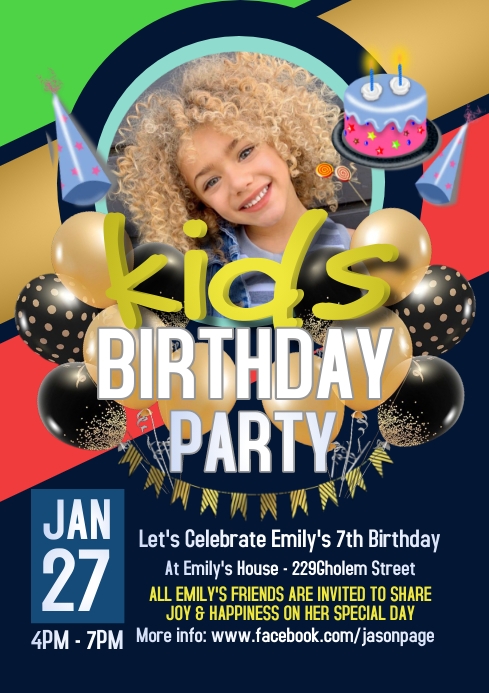 Birthday party Template | PosterMyWall