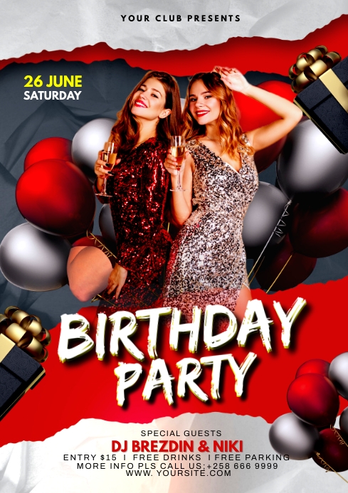 BIRTHDAY PARTY Template | PosterMyWall
