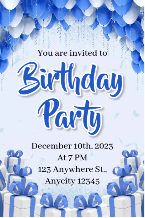 Birthday Party Template | PosterMyWall