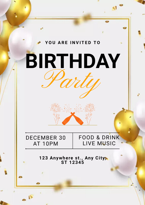 Birthday Party Template | PosterMyWall
