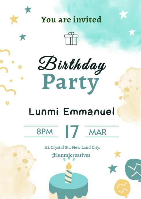 Birthday Party Template | PosterMyWall