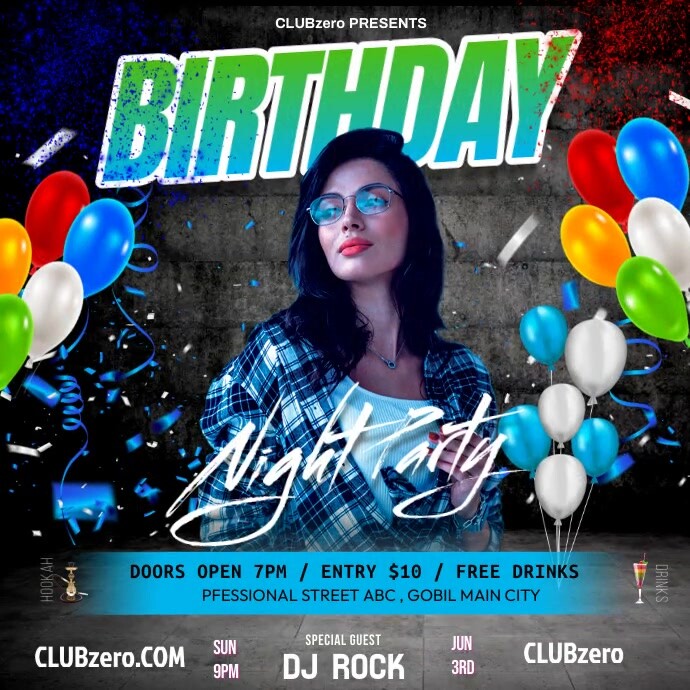 birthday party Template | PosterMyWall