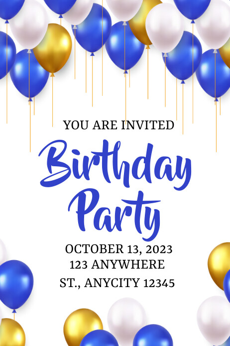 Birthday Party Template | PosterMyWall