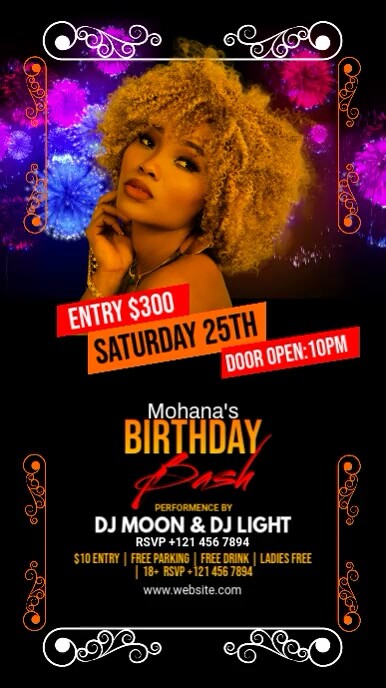 Birthday Party Digital Display Template | PosterMyWall