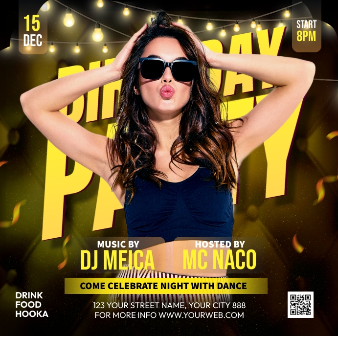 Birthday Party Event Template | PosterMyWall