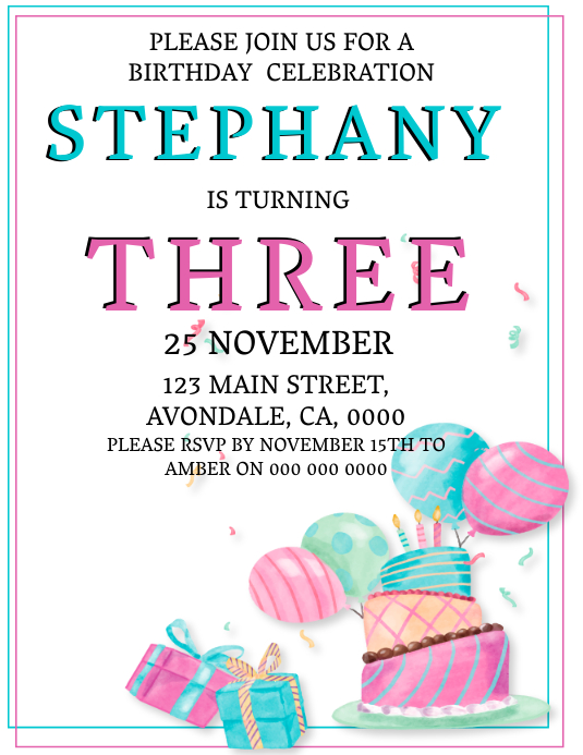 BIRTHDAY PARTY EVENT Invitation Template | PosterMyWall