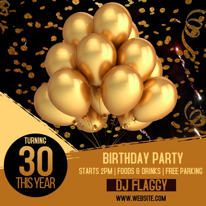 Copy of BIRTHDAY PARTY EVENT TEMPLATE | PosterMyWall