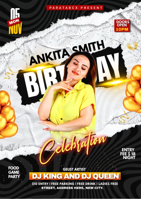 Copy of Birthday party flyer | PosterMyWall