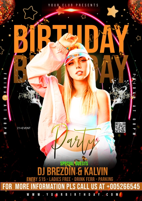 Birthday Party Flyer Template | PosterMyWall