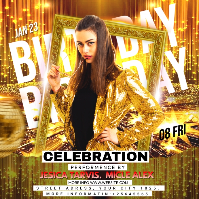 Birthday party flyer Template | PosterMyWall