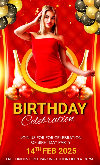 Birthday party flyer Template | PosterMyWall