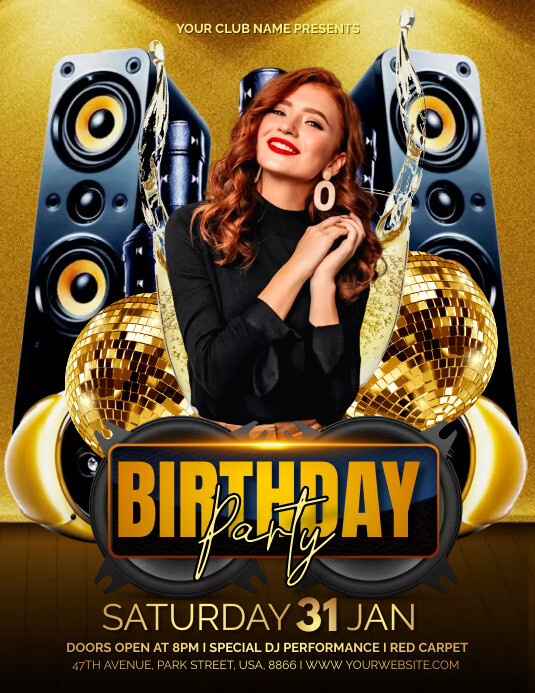birthday party flyer Template | PosterMyWall