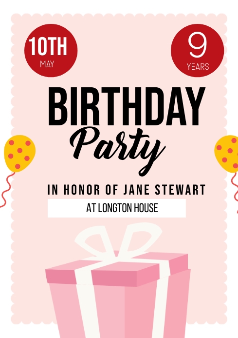Birthday Party Flyer Template | PosterMyWall