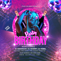 Birthday party flyer design Template | PosterMyWall