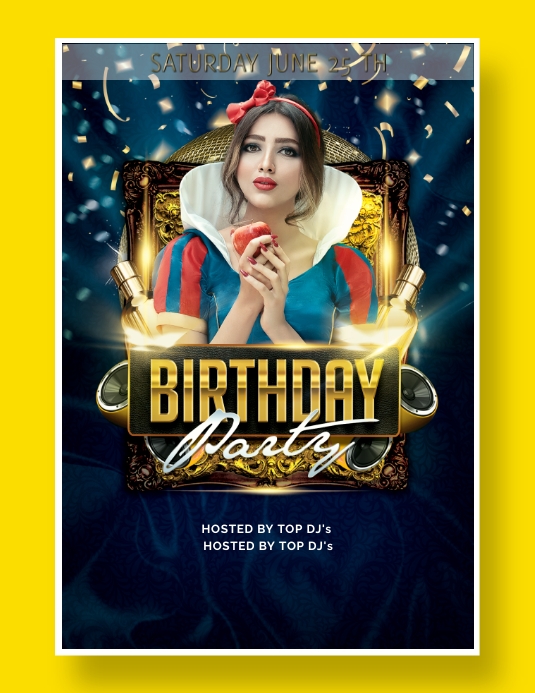 Birthday party flyer Template | PosterMyWall