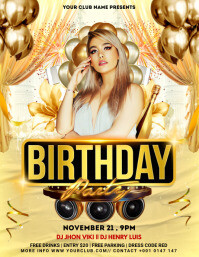 Happy Birthday Flyer Or Poster Template Postermywall