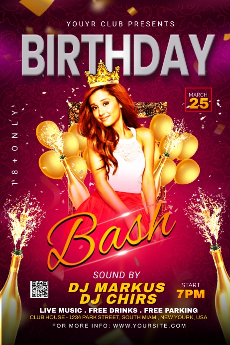 Birthday Party flyer Template | PosterMyWall